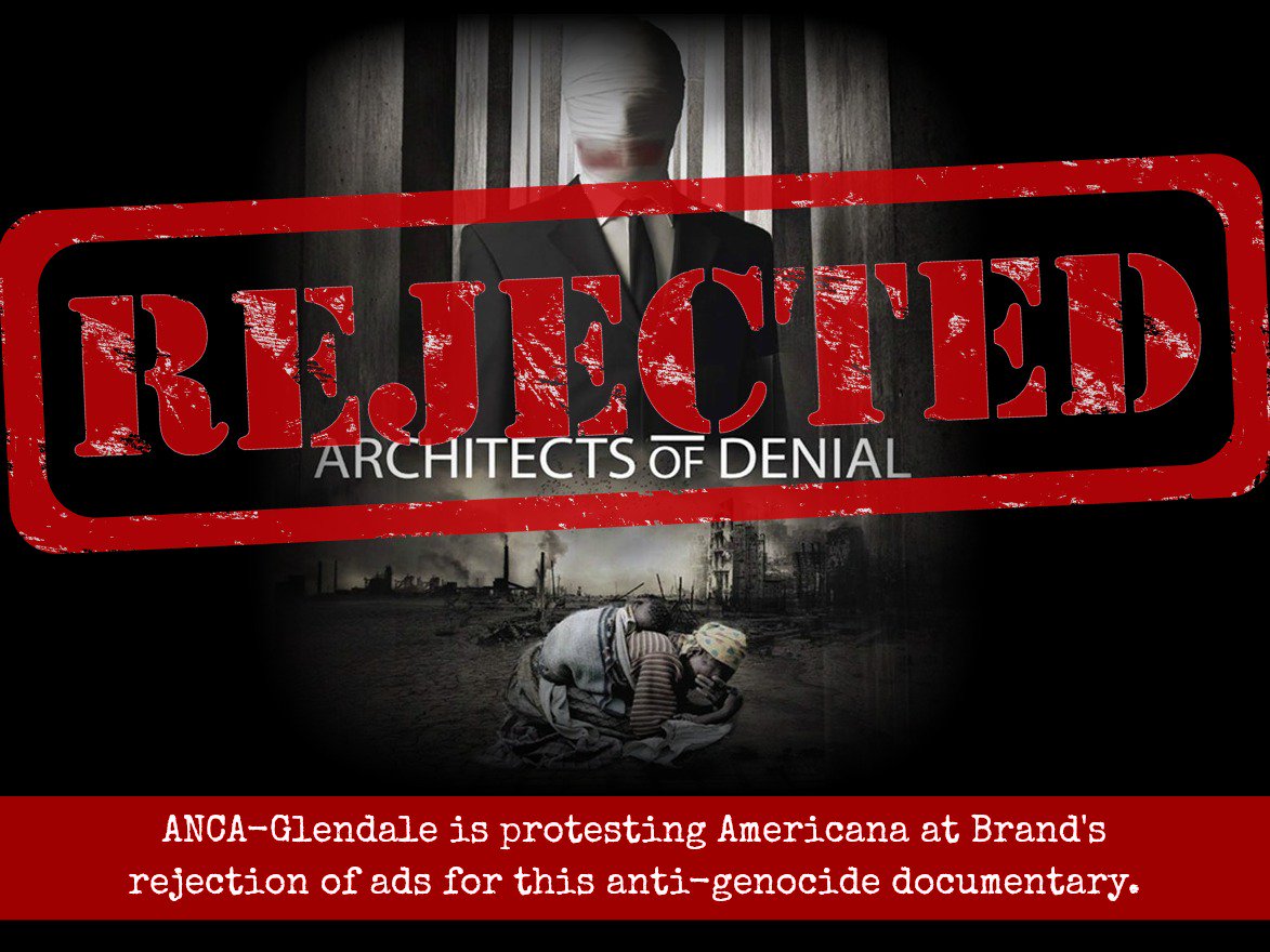 AMERICANA AT BRAND REJECTS GENOCIDE DOCUMENTARY BILLBOARD